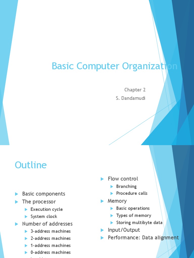 Basic Computer Organization: S. Dandamudi | PDF | Input/Output | Random Access Memory