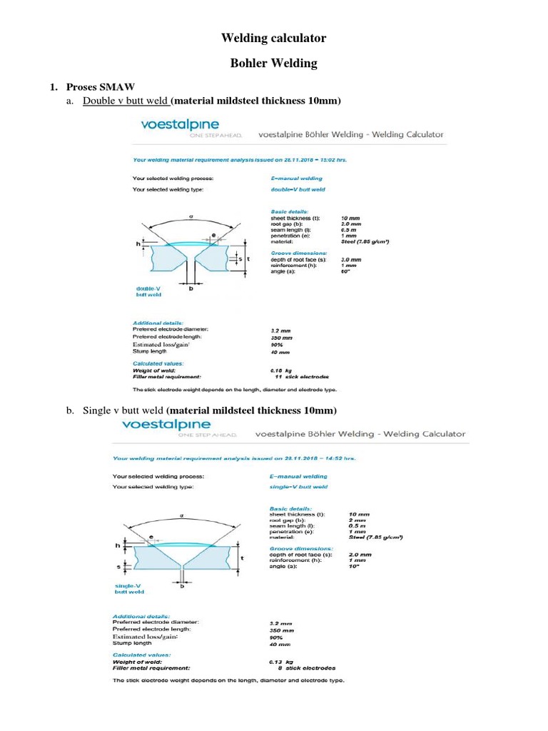 Welding Calculator BOHLER | PDF | Chemical Process Engineering ...