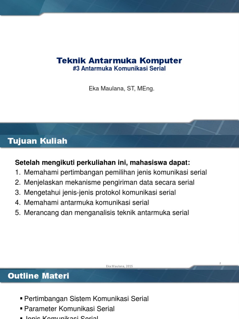 03 Antarmuka Komunikasi Serial | PDF | Jaringan Komputer | Elektronika ...