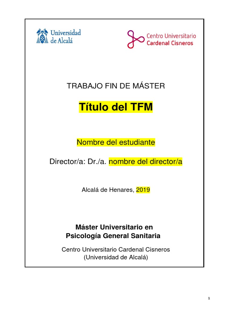 Plantilla Tfm Propuesta de Intervencion | Psicoterapia | Evaluación