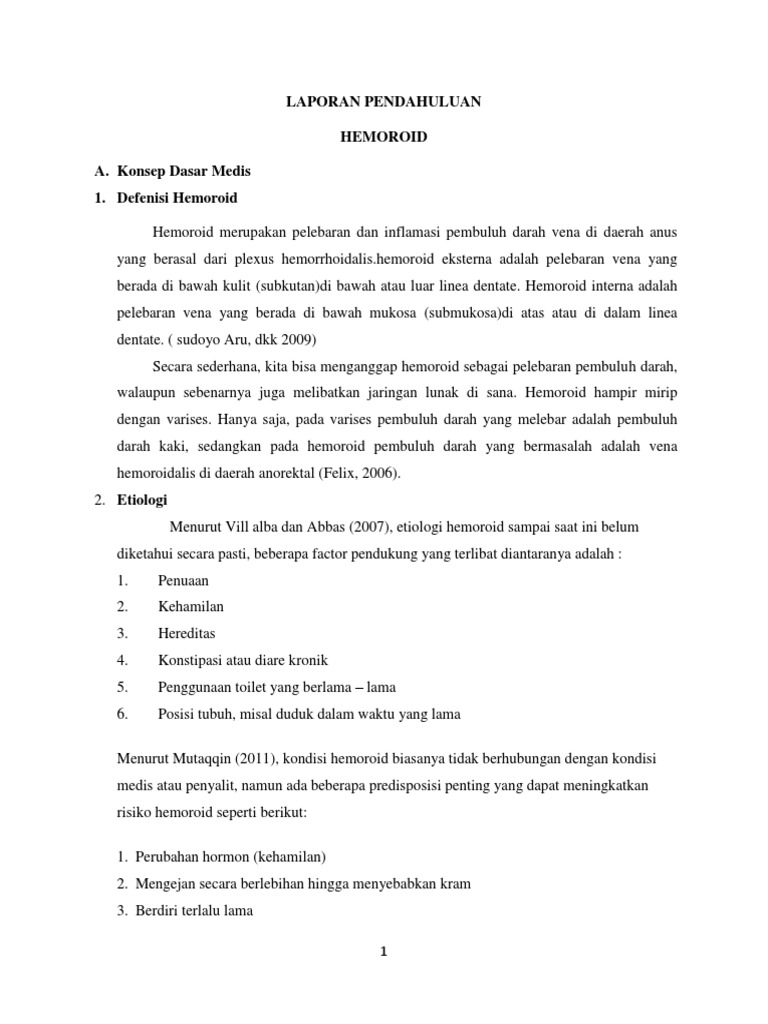 LP Hemoroid Interna Grade 3 | PDF