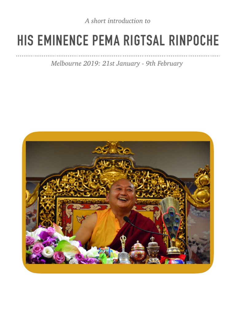 A Biography of Pema Rigtsal Rinpoche | PDF | Tibetan Literature | Mahayana