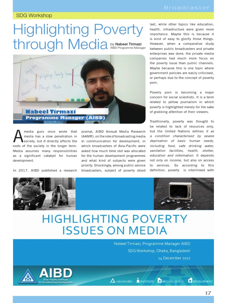 Highlighting Poverty On Media | PDF | Poverty | Poverty & Homelessness