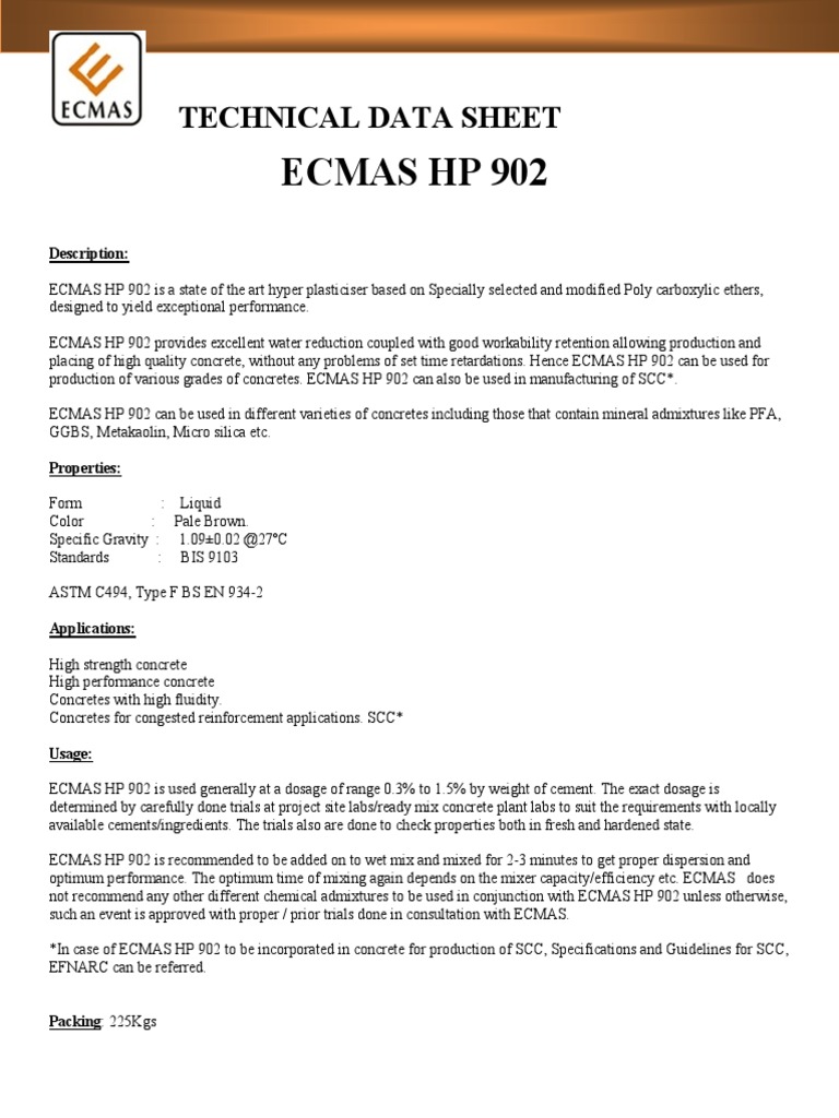 Ecmas HP 902 | PDF | Concrete | Structural Engineering