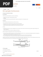 Table of Reinforcement Anchorage Length & Lap Length - Eurocode 2 | PDF ...