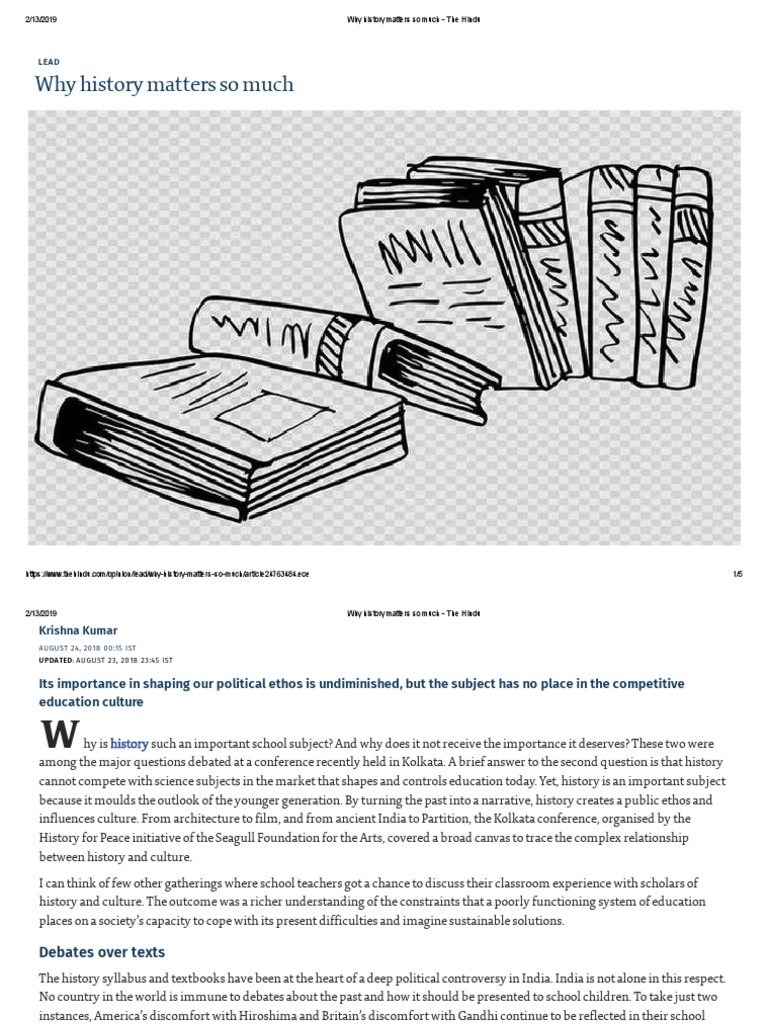 Why History Matters So Much PDF | PDF | Textbook | Curriculum
