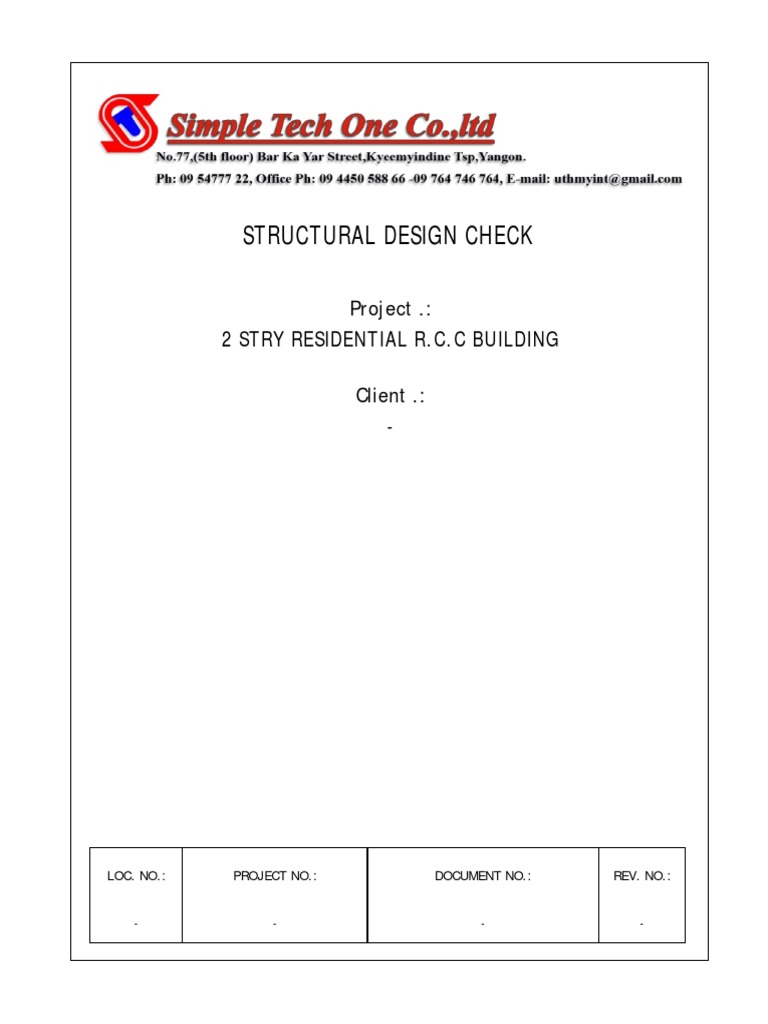 Structural Design Check: 2 Stry Residential R.C.C Building | Download ...