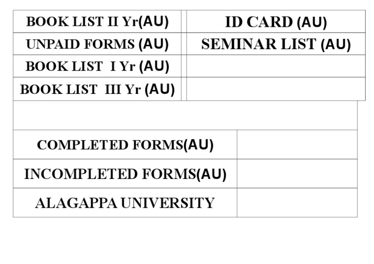 Alagappa University Form and Book Lists | PDF | Foreign Language ...