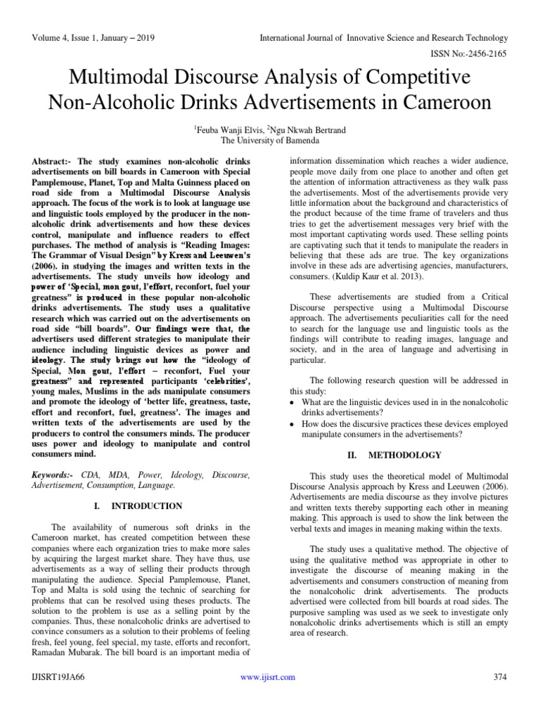 Multimodal Discourse Analysis of Competitive Non-Alcoholic Drinks ...