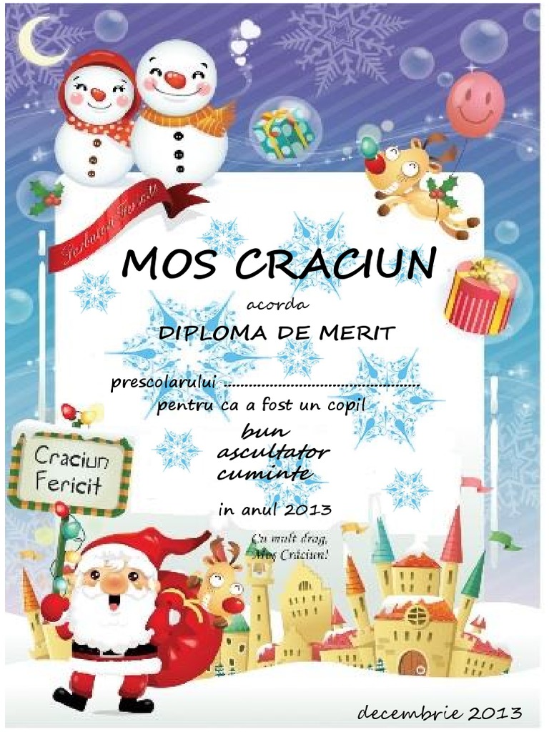Diploma Mos Craciun | PDF