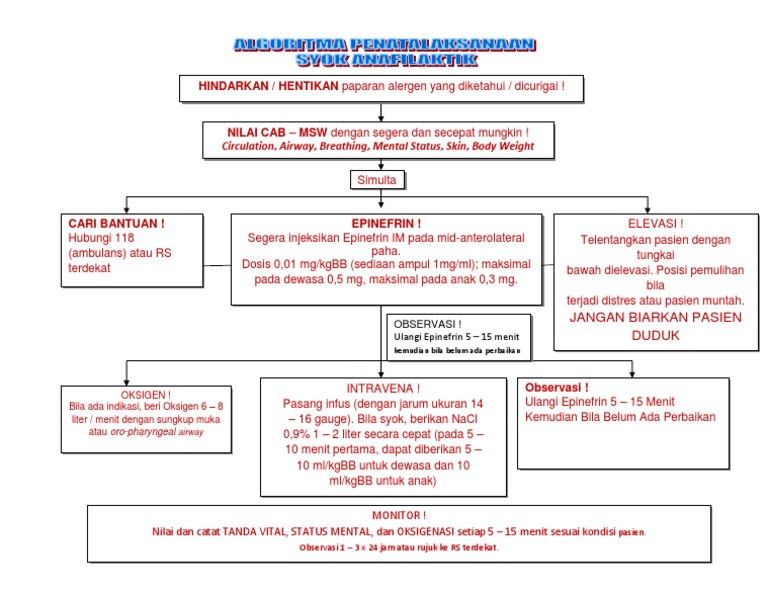 Algoritma Syok Anafilaktik 1 | PDF