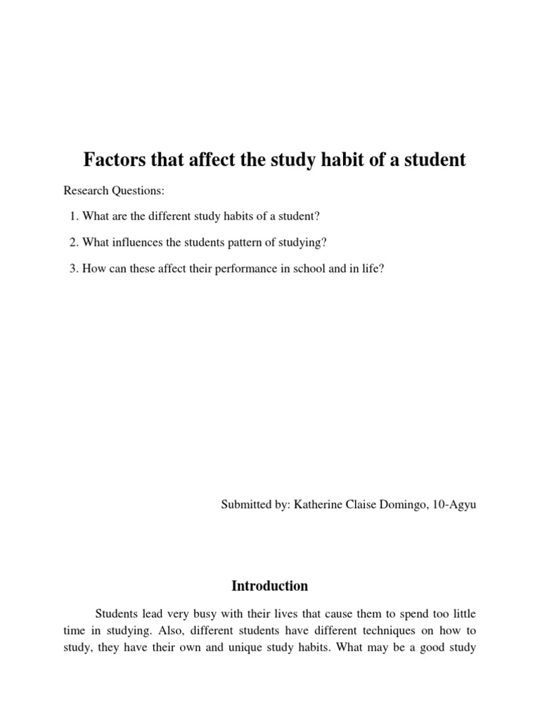 Intro and RRL. Research | PDF | Students | Study Skills