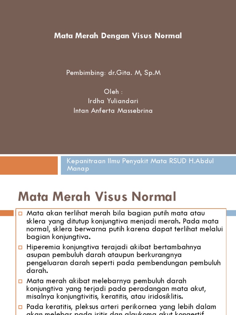 Mata Merah Visus Normal | PDF