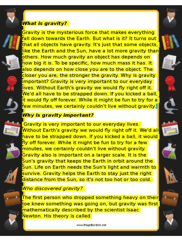 What Is Gravity | PDF