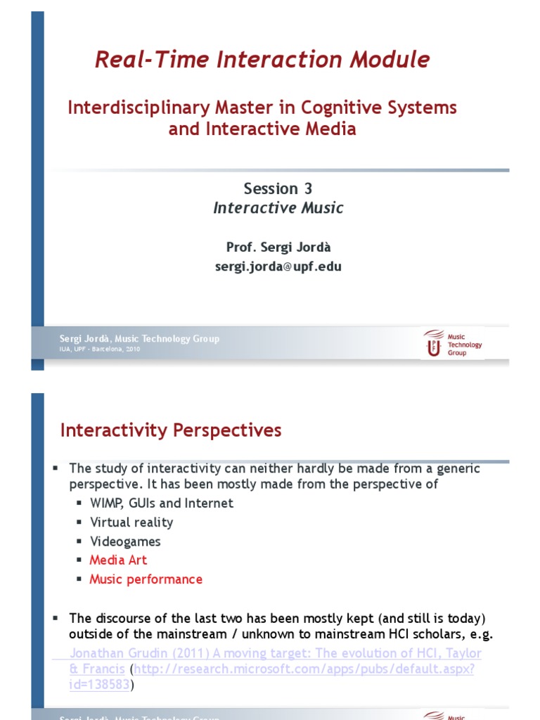 CSIM RTI SJorda03 InteractiveMusic LowRes PDF | PDF | Synthesizer ...