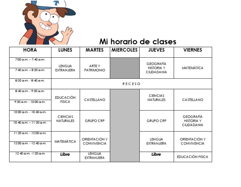 Mi Horario de Clases | PDF