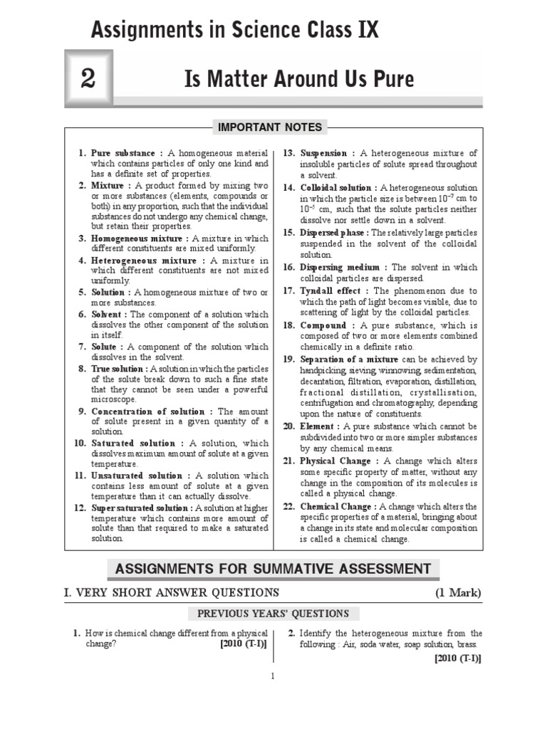 Science Chapter 2 | PDF | Solution | Colloid