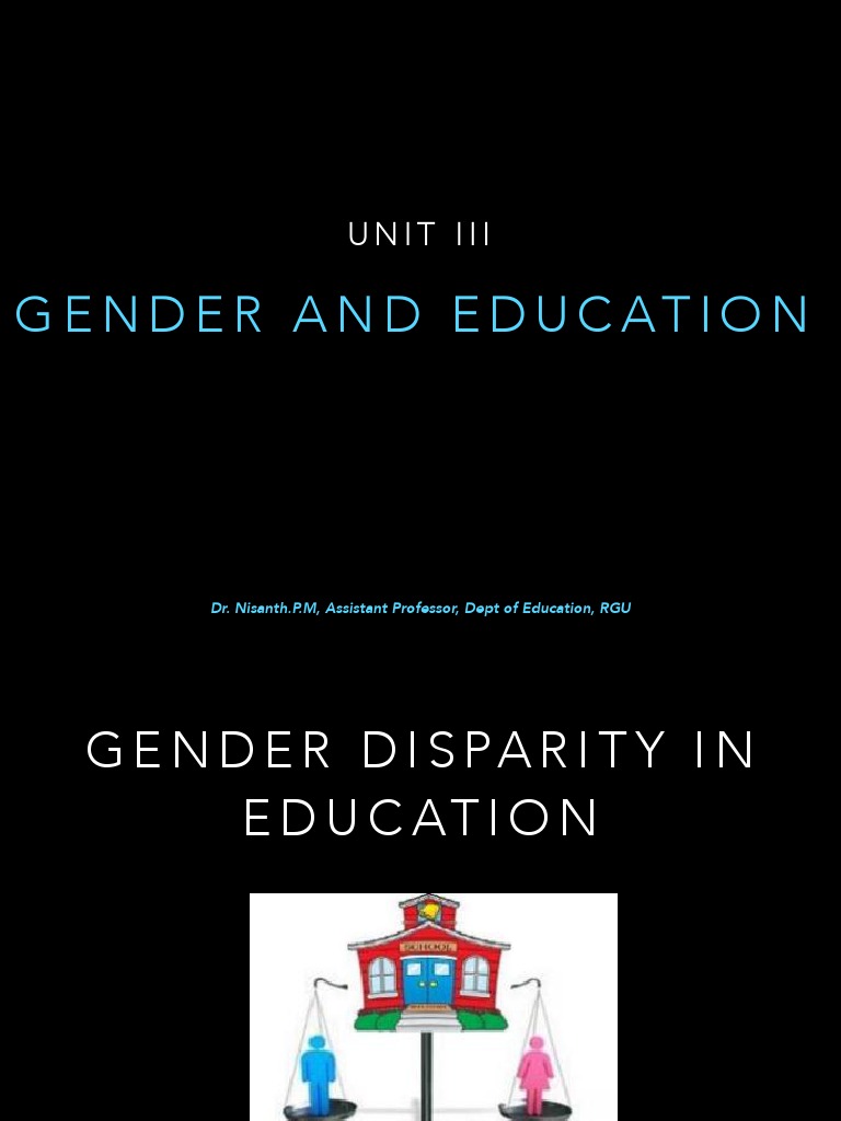 Gender Disparity in Education PPT | Gender Role | Action (Philosophy)