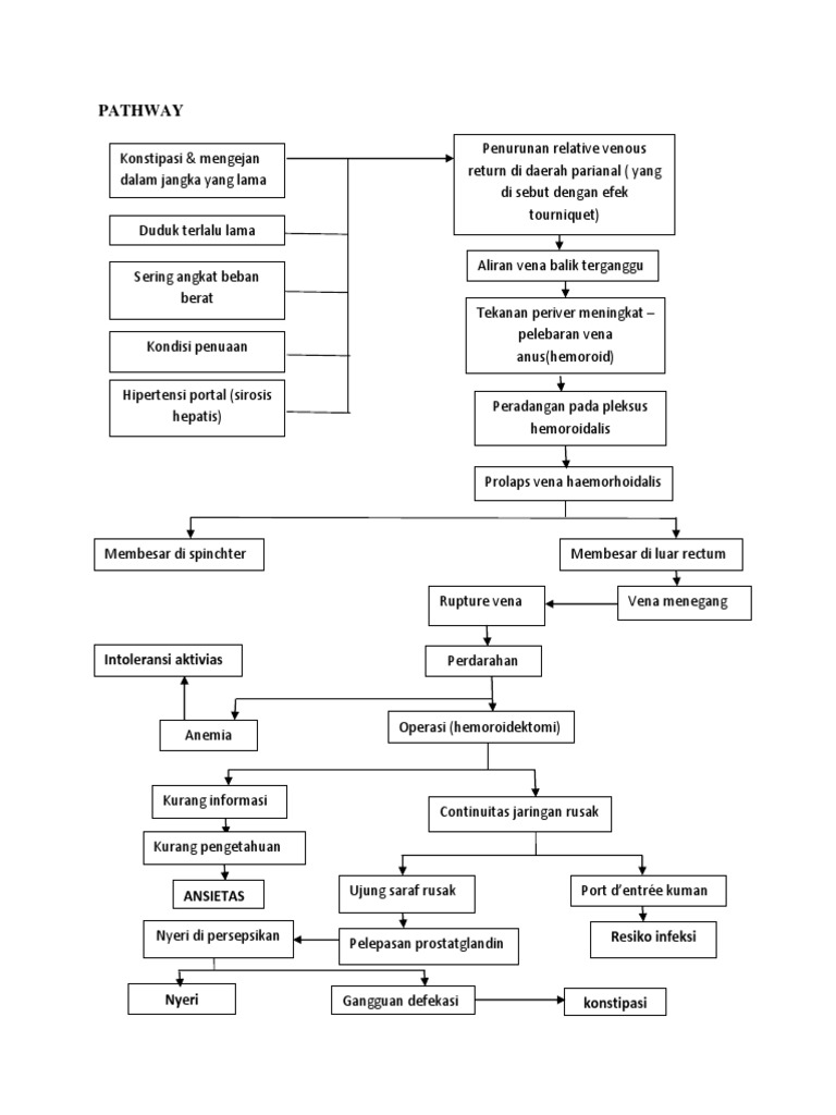 PATHWAY Askep Hemoroid | PDF