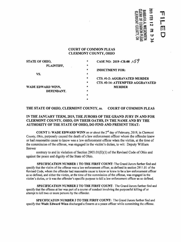 Wade Winn Indictment | PDF