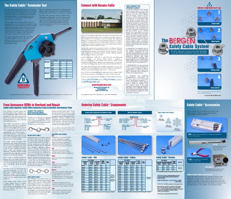Safety Cable System The: Connect With Bergen Cable | PDF | Manufactured ...