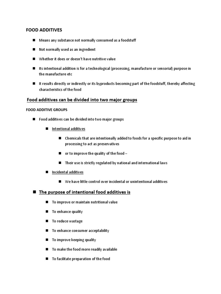 Food Additives | PDF | Sulfur Dioxide | Curing (Food Preservation)