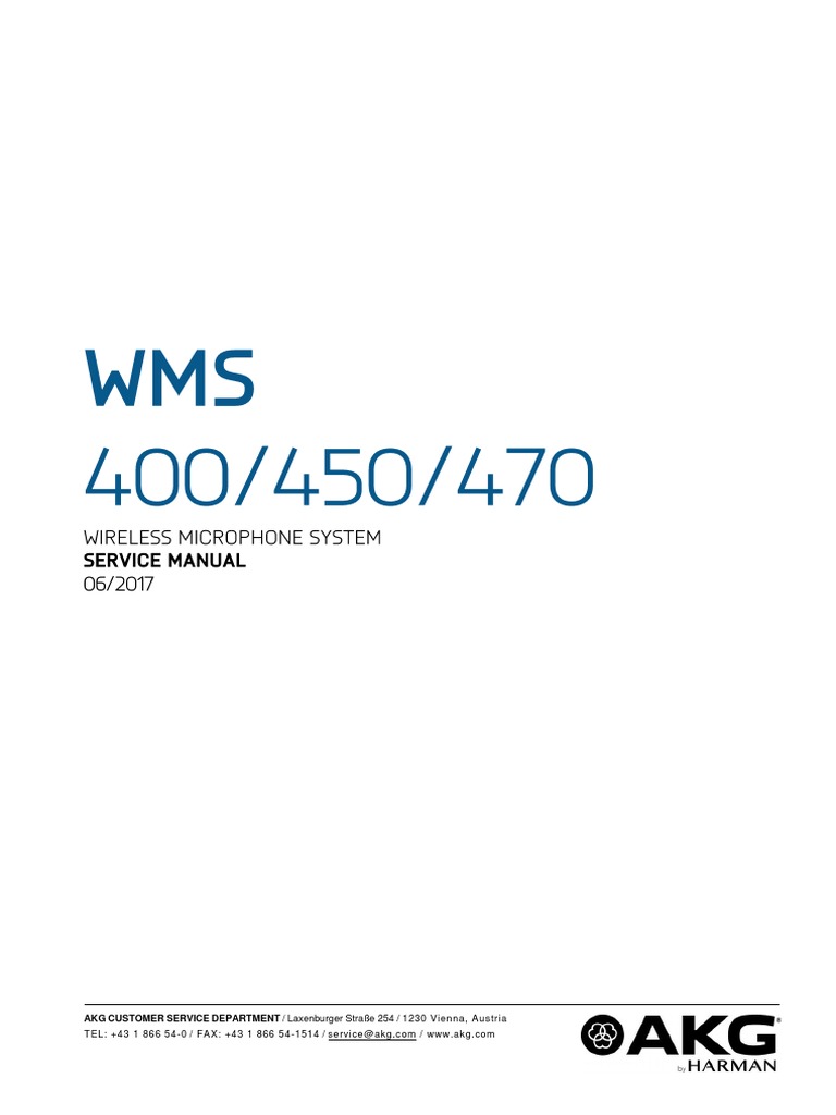 AKG WMS Service Manual PDF | PDF | Broadcasting | Electrical Engineering