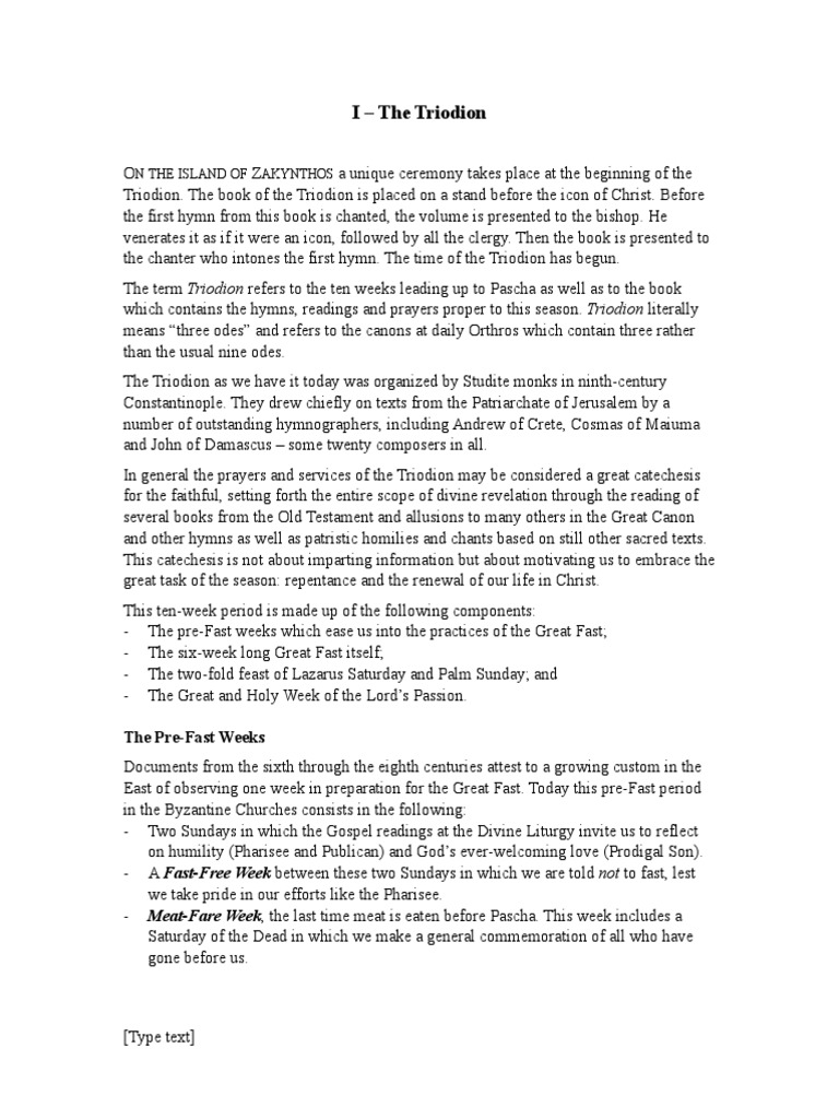 Church Book Triodion 2018 PDF | PDF | Saint Timothy | Fasting