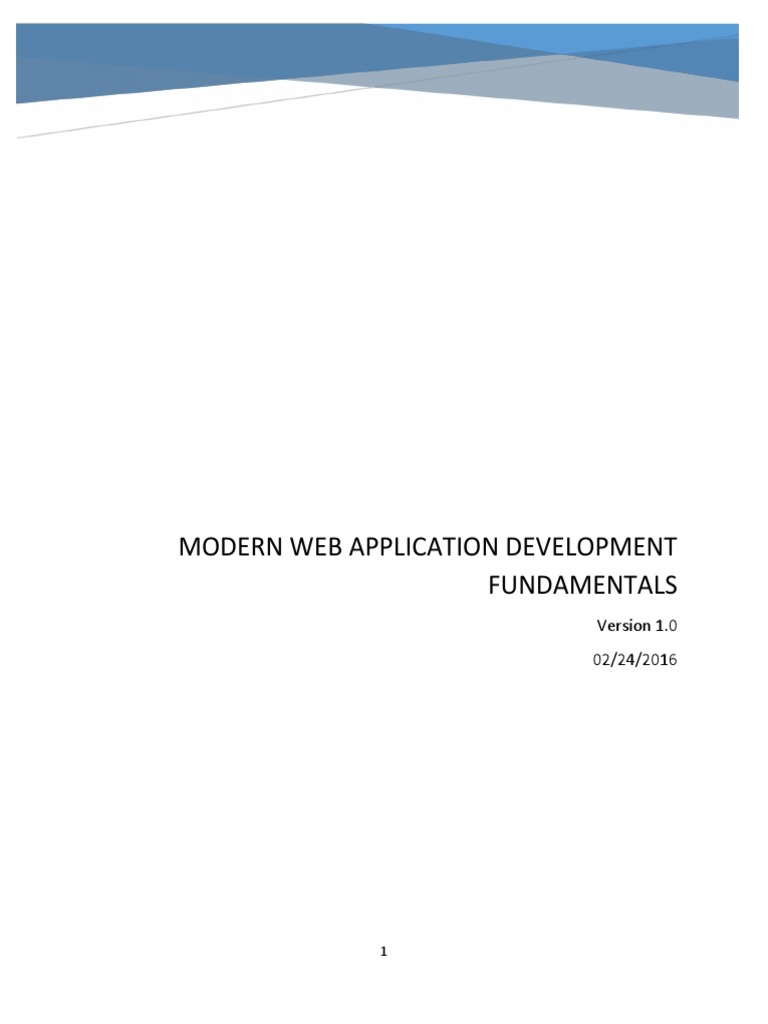 Essential Concepts and Technologies for Modern Web Application ...