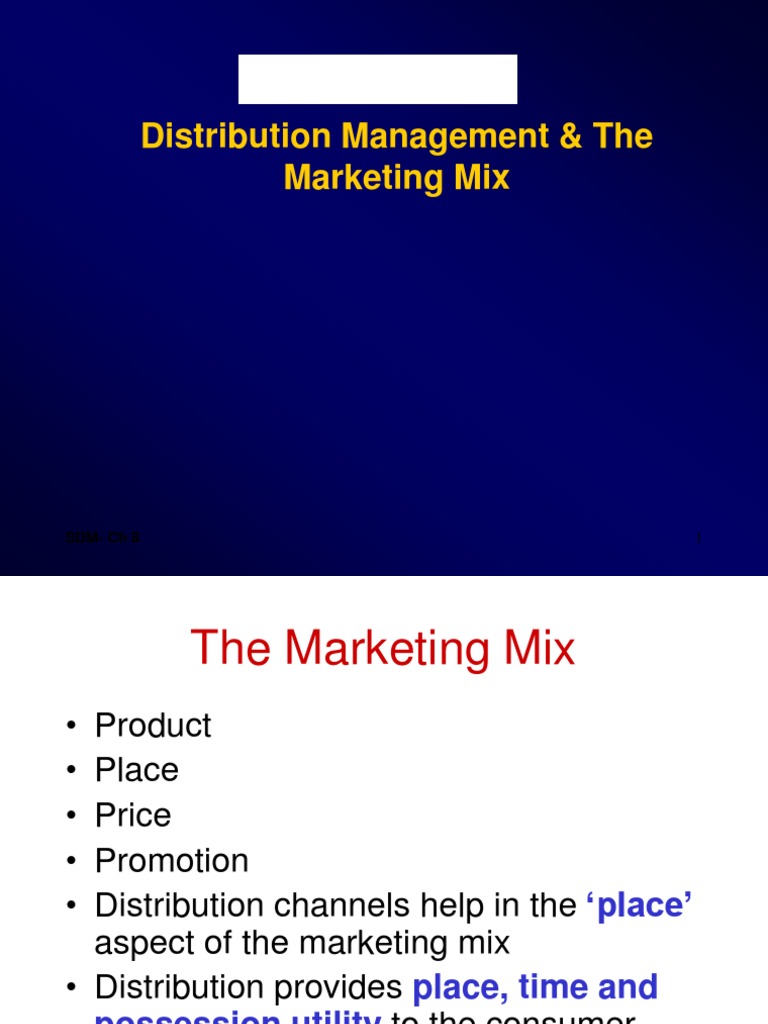 Distribution Management in Marketing Mix | PDF | Retail | Sales