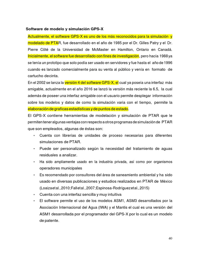 02software de Modelo y Simulación GPS-X | PDF
