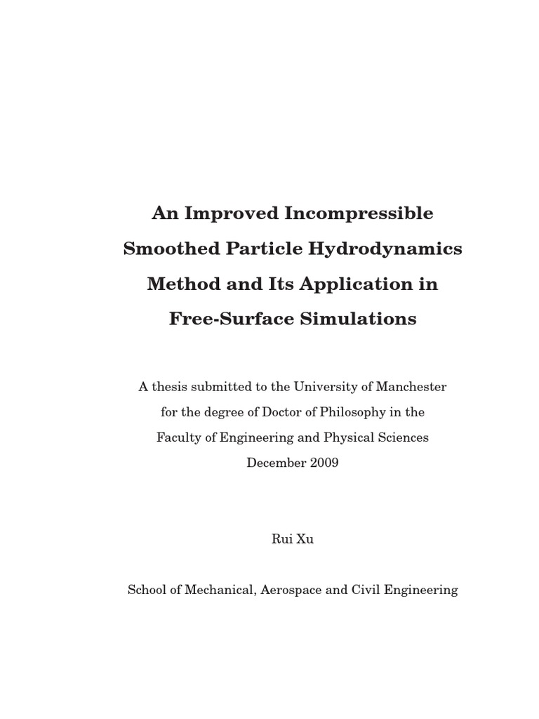 An Improved Incompressible Smoothed Particle Hydrodynamics Method and ...