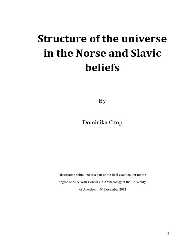 Structure of The Universe in The Norse and Slavic Beliefs | PDF | Norse ...