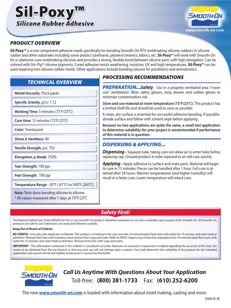 Sil Poxy Silicone Adhesive | PDF | Silicone | Adhesive