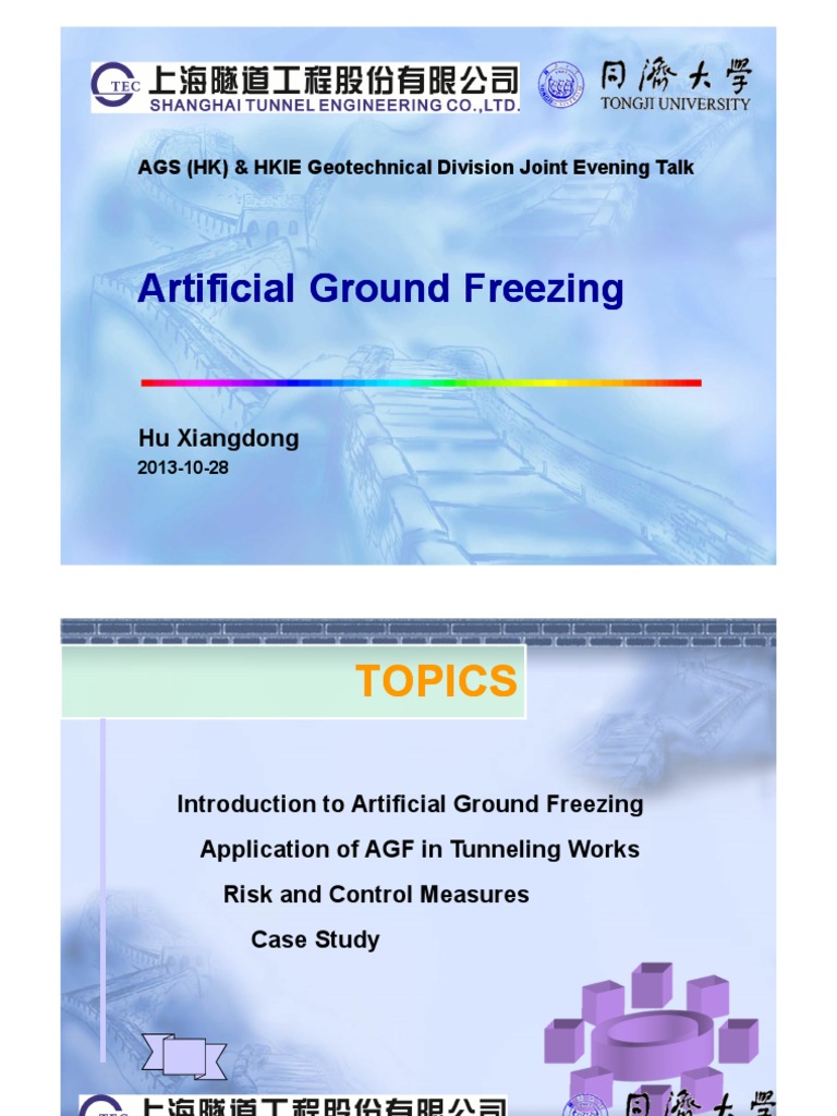 Overview of Artificial Ground Freezing | PDF | Tunnel | Freezing