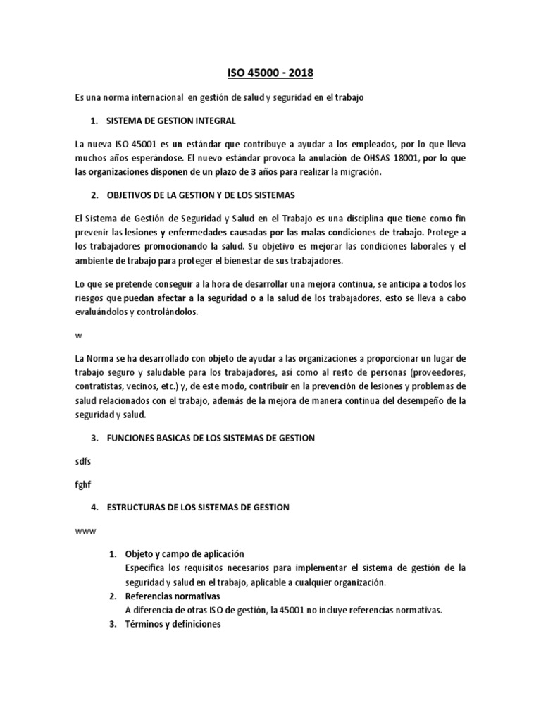 ISO 45000 | Seguridad y salud ocupacional | Business