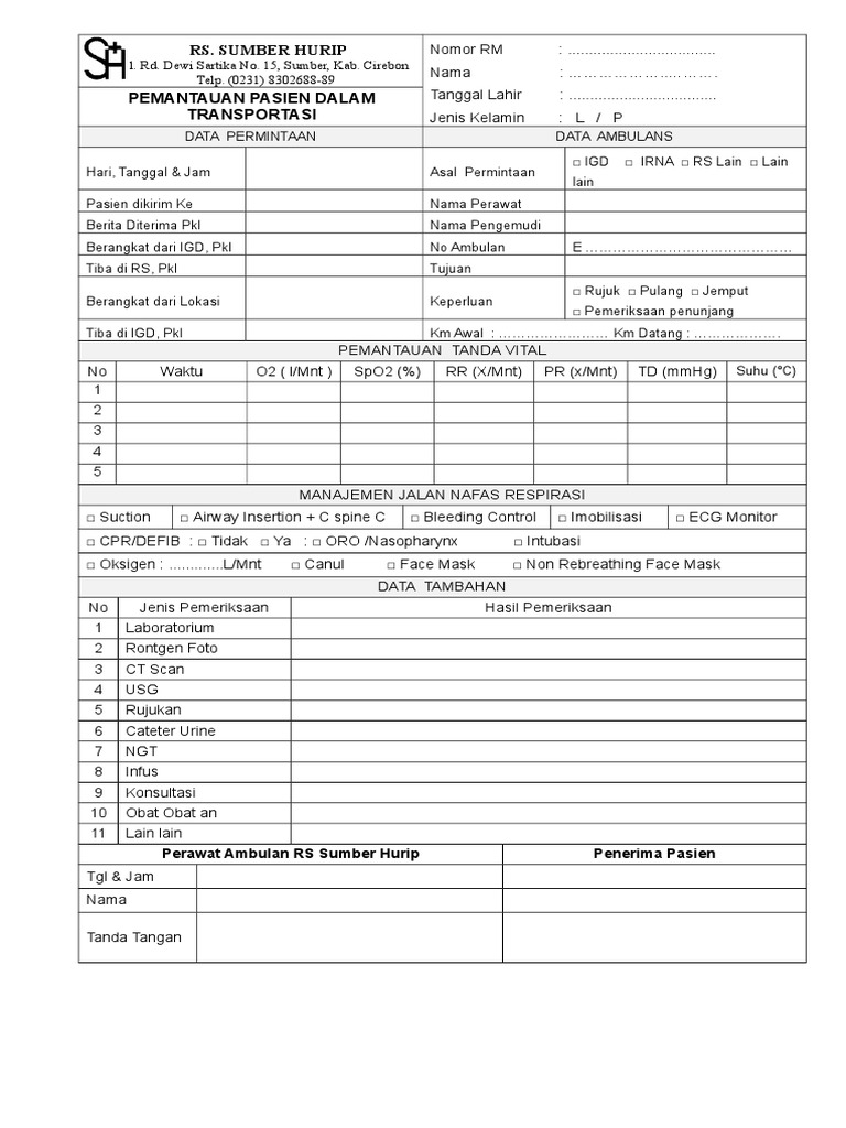 Form Transportasi | PDF