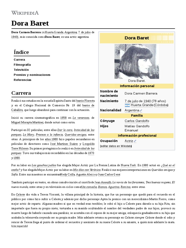 Dora Baret | PDF | Argentina