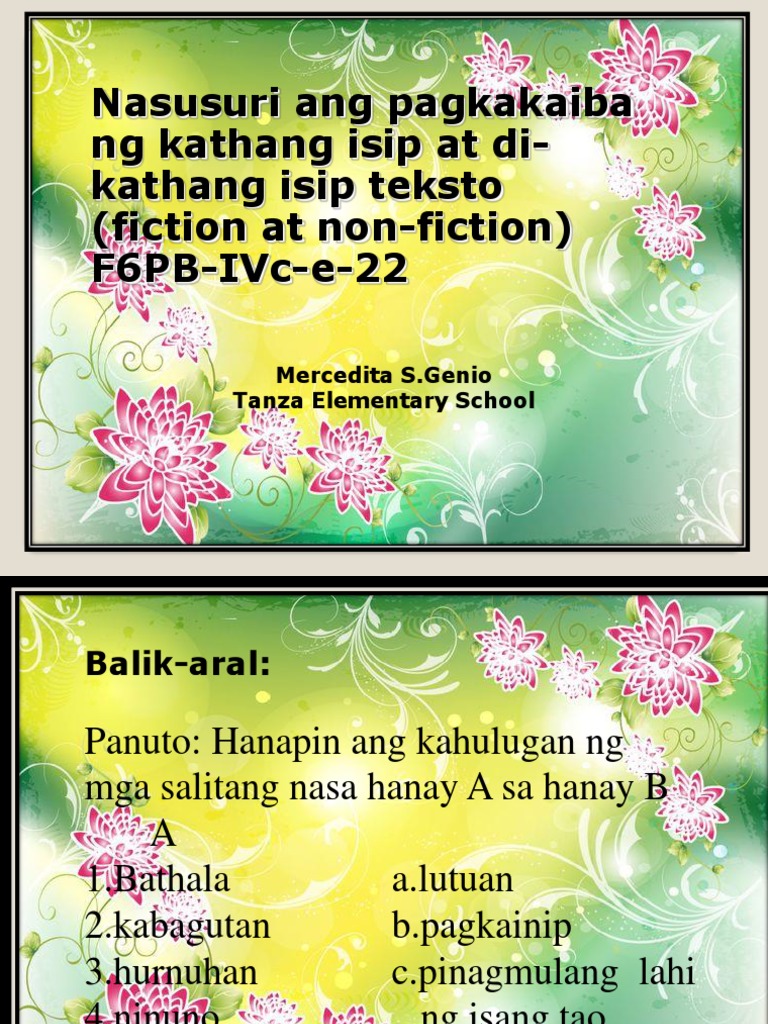 Miyerkoles Piksyon at Di-Piksyon | PDF