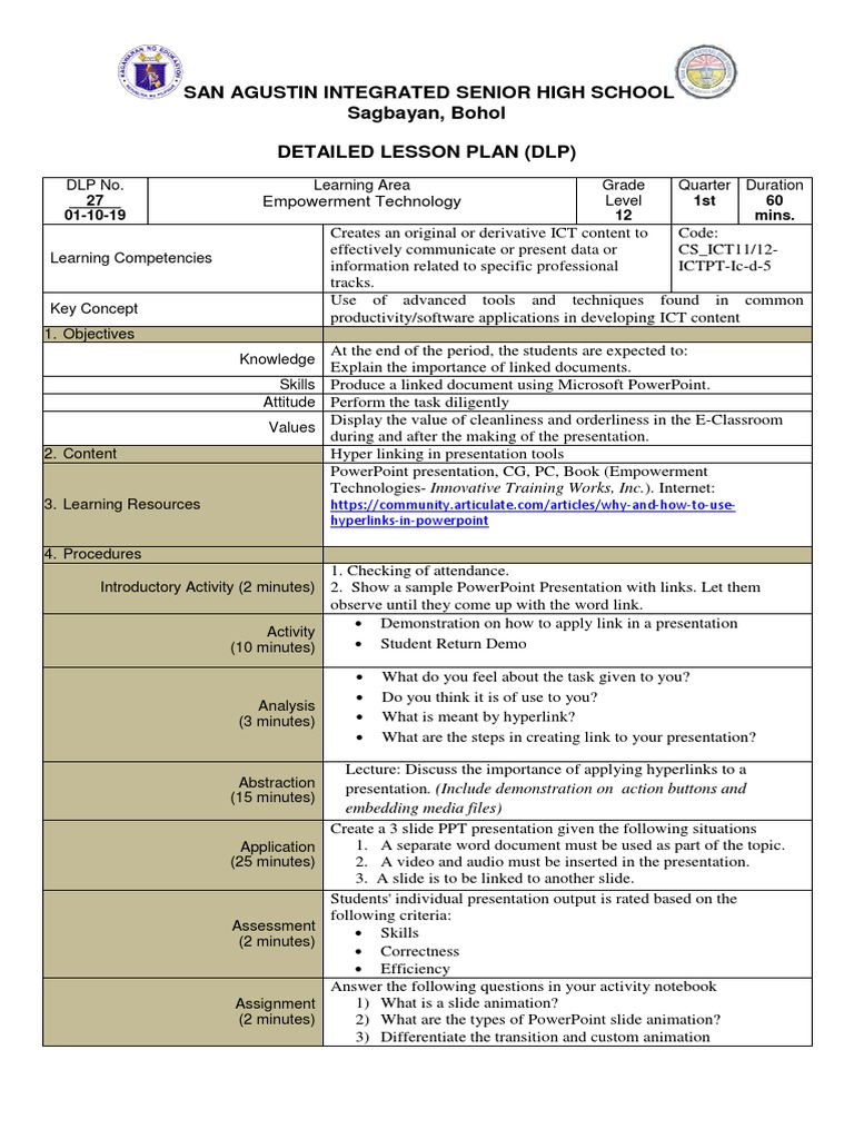 COT dlp 1-10-19 | Hyperlink | Microsoft Power Point