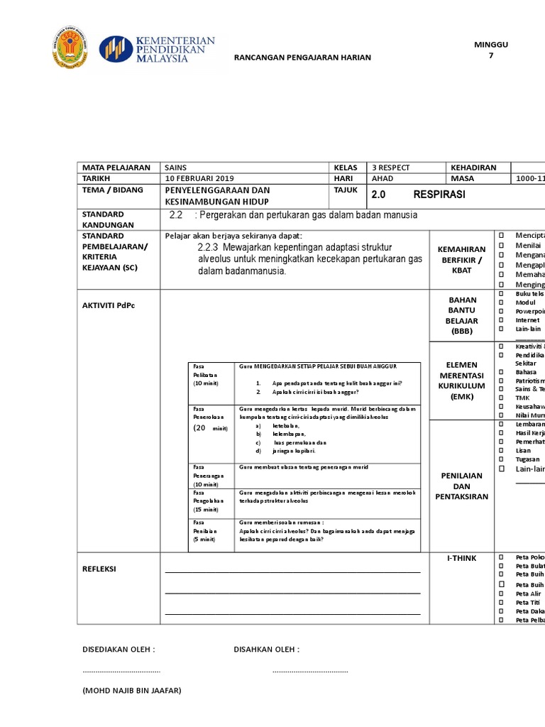 MINGGU 7-rph Biologi f5 | PDF