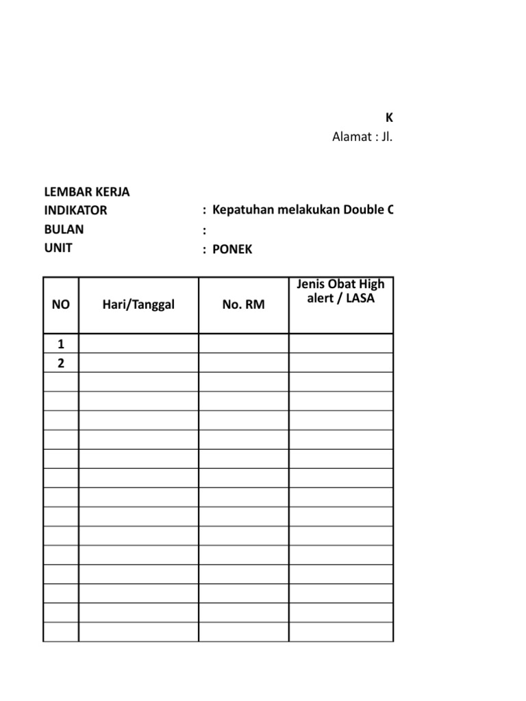 Kepatuhan Double Check Obat High Alert | PDF