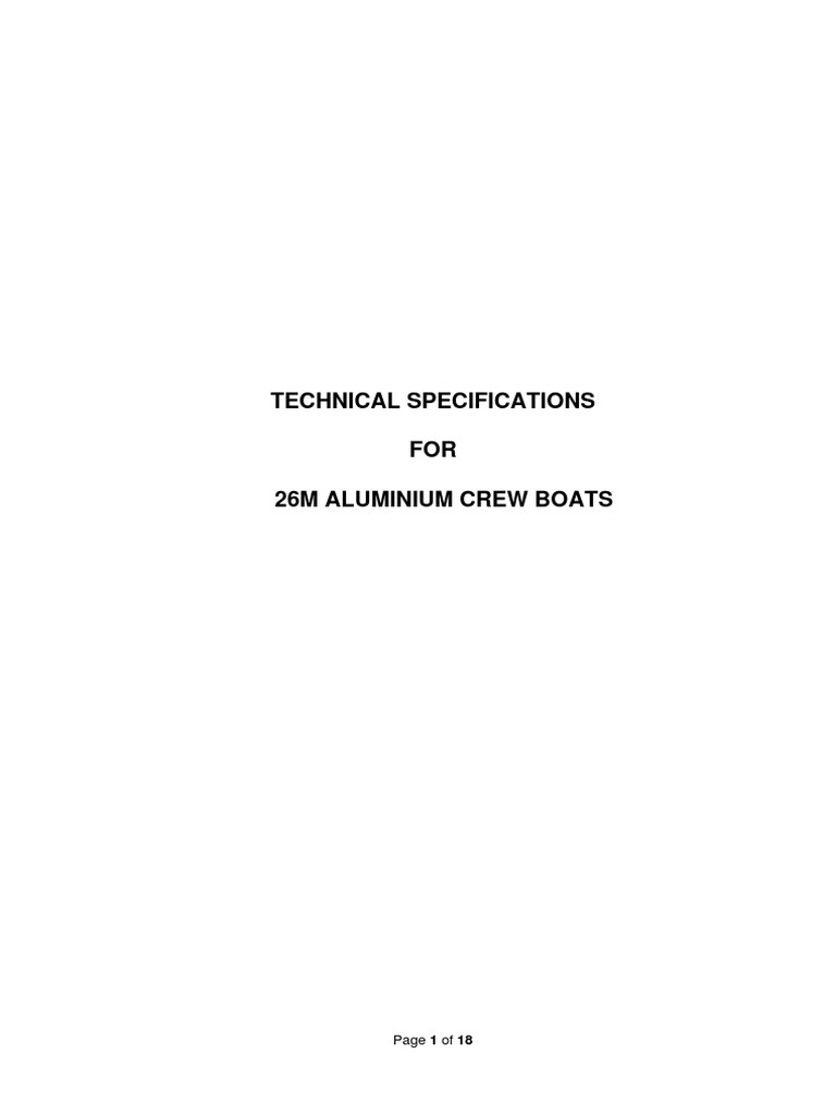 26m Crew Boat Spec | Download Free PDF | Deck (Ship) | Hull (Watercraft)