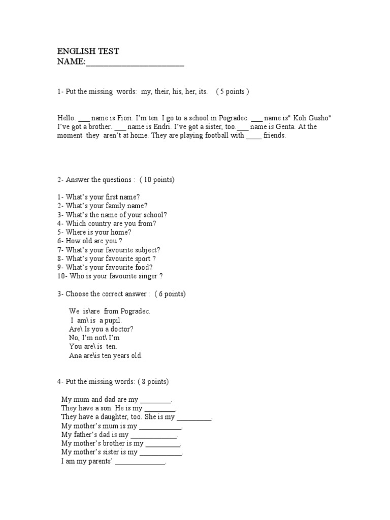 Dream Team Starter Units 1-2 | PDF