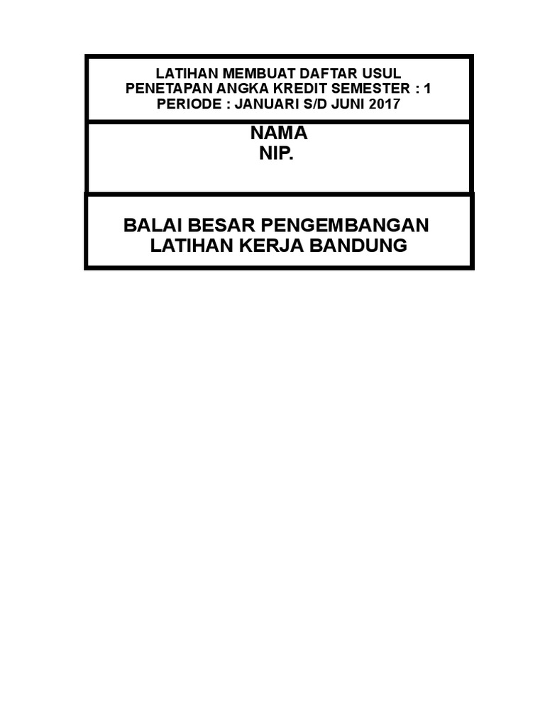 Format Dupak Instruktur 2018 | PDF Format Dupak Instruktur 2018 | PDF