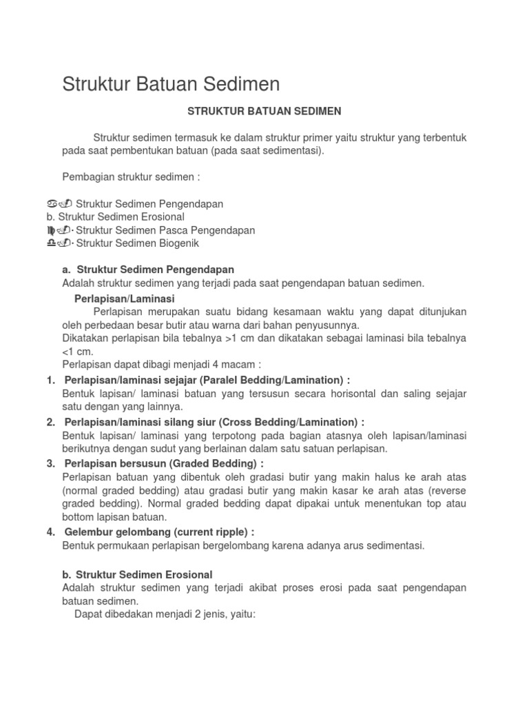 Struktur Batuan Sedimen | PDF