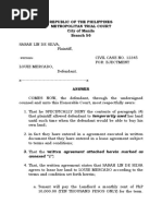 Answer To The Complaint Sample | PDF | Lawsuit | Complaint