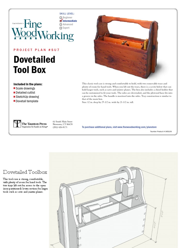 Dovetailed Tool Box | PDF | Screw | Tools
