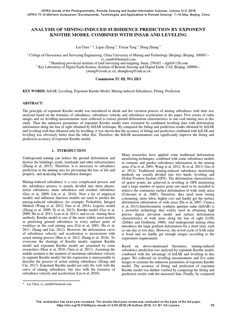 Isprs Annals IV 3-53-2018 | PDF | Scientific Observation | Scientific ...