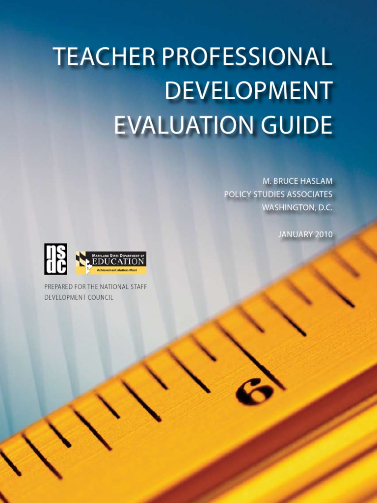 Teacher Professional Development Evaluation Guide | PDF | Evaluation ...